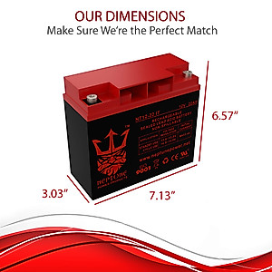 Neptune Brand 12V 22Ah SLA Replacement Jumper Starter Battery for Solar Booster PAC ES2500 (SP12-22)