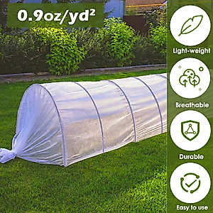 JUNKOGO Plant Freeze Protection Cover, 10x50ft Frost cloth winter garden blanket, floating row cover for cold weather and shade, perfect for outdoor vegetables, trees, greenhouse