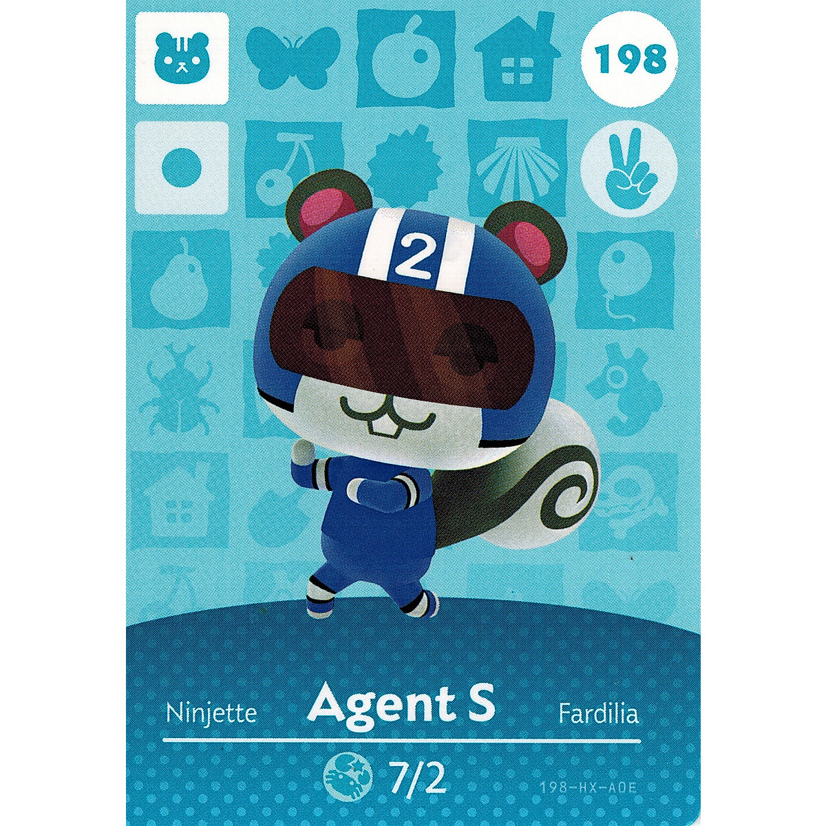 Nintendo Animal Crossing Happy Home Designer Amiibo Card Agent S 198/200 USA Version