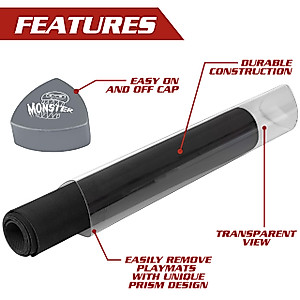 Monster TCG Gaming Prism Playmat Tube(Silver) 2Pk-Won't Roll Off Surfaces-Easy in and Out Design-Store Your Card & RPG Playmats Better - For Pokemon Yugioh MTG Magic the Gathering DND Dungeons Dragons