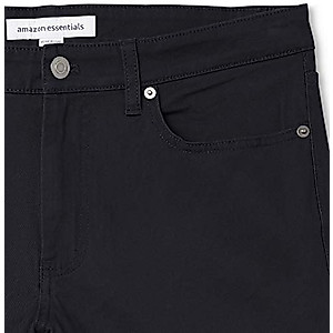 Amazon Essentials Men's Skinny-Fit 5-Pocket Stretch Twill Pant, Black, 32W x 30L