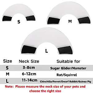 Sugar Glider Recovery Cone - Adjustable Protection Collar Soft Recovery Collar for Rat Bird Hamster Rabbit Guinea Pig After Surgery Wound Healing Elizabeth Neck E Collar for Small Animal (M (6-12cm))