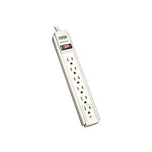 Tripp Lite Tlp604 Tlp604 Surge Suppressor, 6 Outlets, 4 Ft Cord, 790 Joules, Light Gray