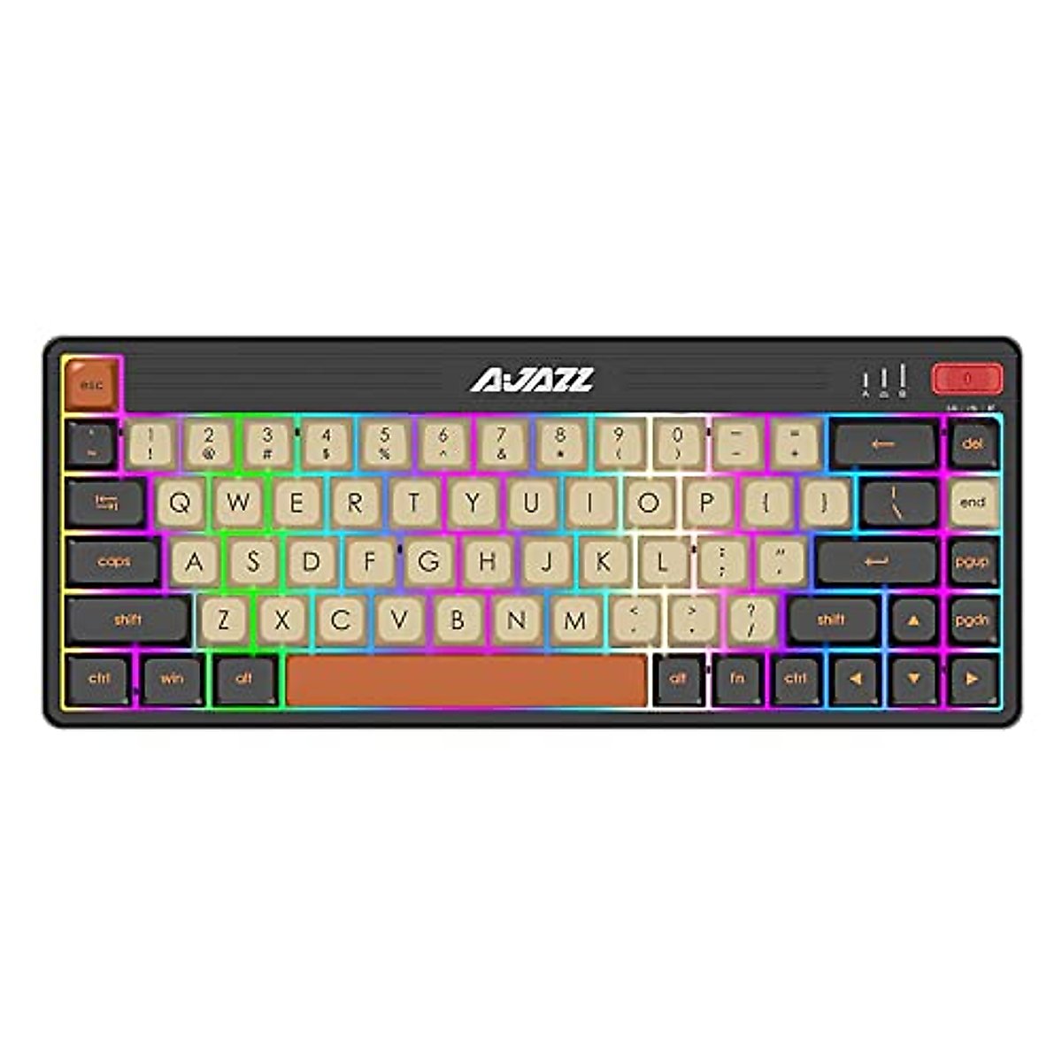 FIRSTBLOOD ONLY GAME. K690T Hot-Swappable 60% 2.4G Wireless/Bluetooth 5.0/USB Wired Triple Mode Mechanical Keyboard, 69 Keys Compact Gaming Keyboard, PBT Keycaps RGB Backlit, Brown Switch