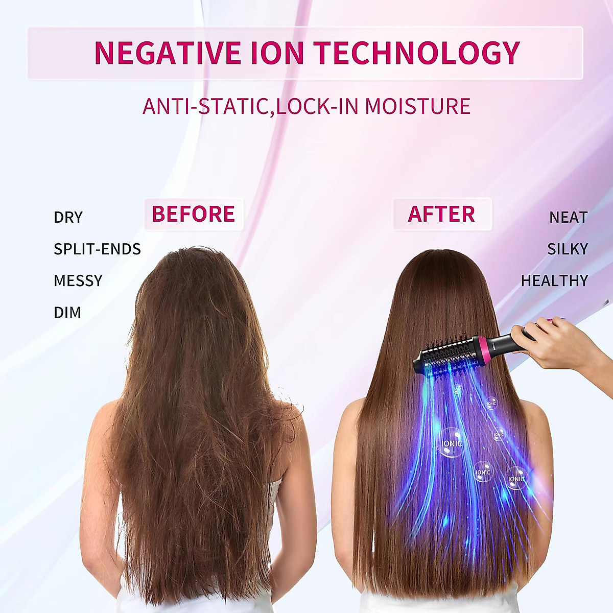 Hair Dryer Brush Blow Dryer Brush in One with Cool Low Medium and High Settings, 1200W Hot Air Brush and Volumizer Plus 2.0, Oval