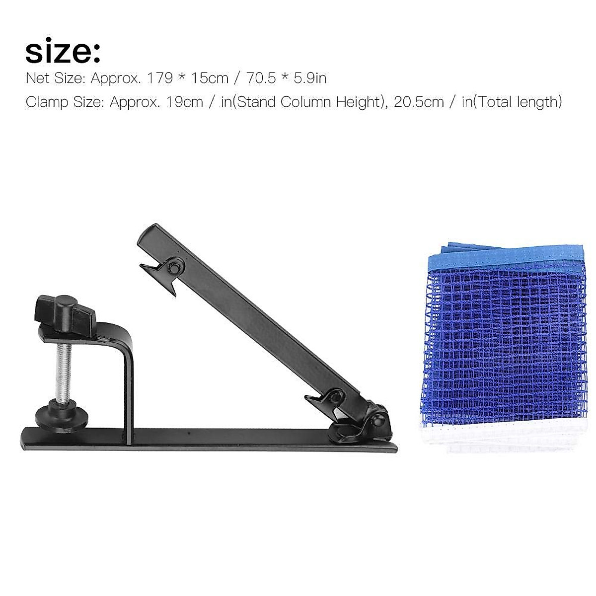 VGEBY Table Tennis Net, Portable Net with Metal Clamp Posts Indoor Outdoor Game Accessories Table Tennis Supplies