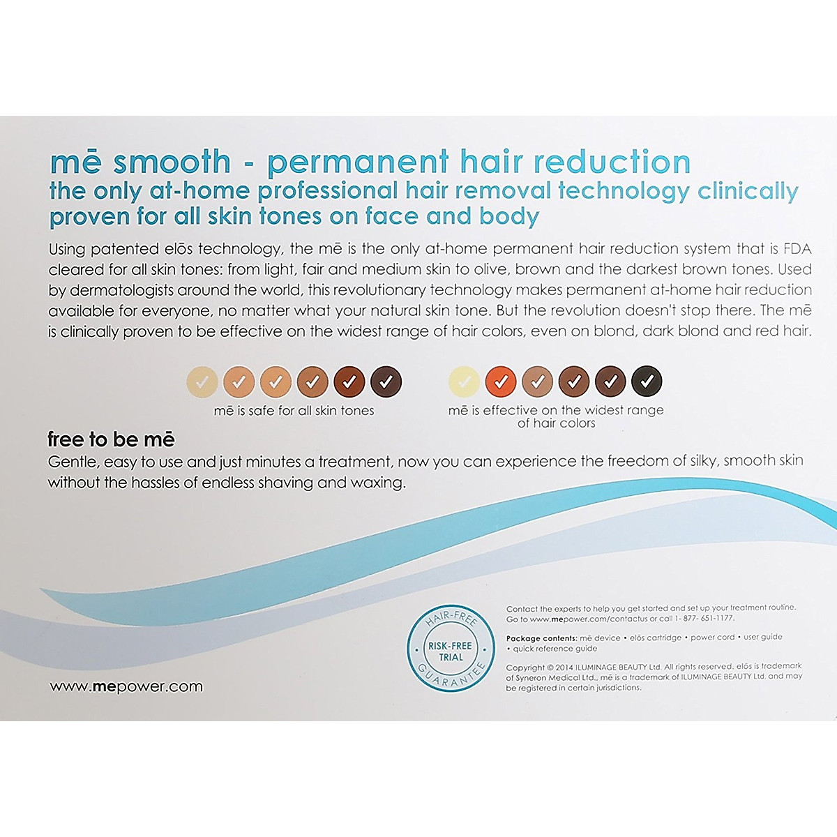 mē Smooth Permanent Hair Reduction Device with FDA Cleared elōs Technology - with 200,000 Pulses