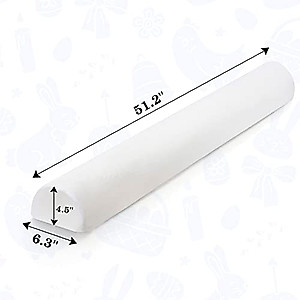 Wonder Living Toddler Bed Rail Bumpers, Safety Sleep Replacement for Kids & Baby, Premium Foam Long Pillow Pads with Non-Slip Machine Washable Cover, 2 Pack