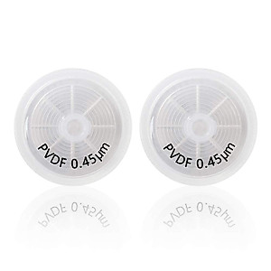 Syringe Filters PVDF Membrane Diameter 25mm Pore Size 0.45μm for Biological Filtration by Allpure Biotechnology (PVDF, Pack of 100)