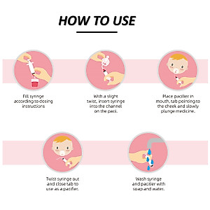 Baby Medicine Syringe Pacifier for Oral Feeding, Liquid Baby Medicine Dispenser, Newborn & Infant Pacifier Medicine Dispenser, Baby Essentials Medicine Pacifier Dispenser Infant (1 Pk)