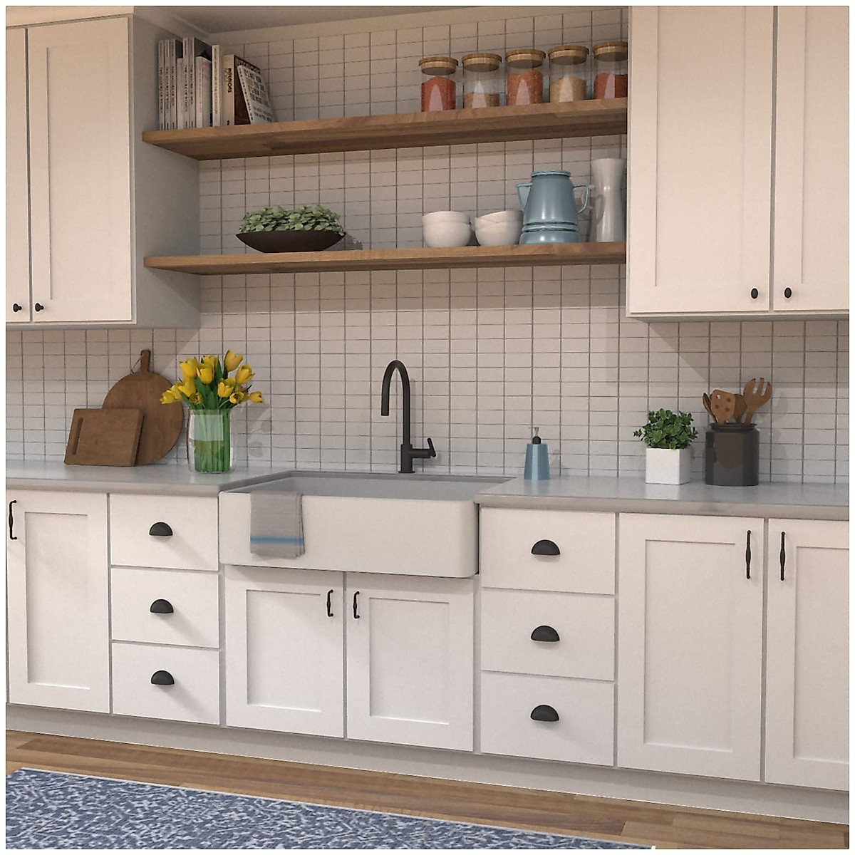 Hickory Hardware P3053-PB Williamsburg Collection Knobs, 1-1/4 Inch, Polished Brass, 1 Count (Pack of 1)