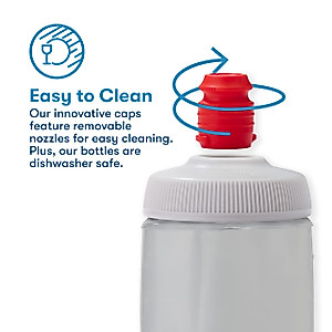 Polar Bottle Breakaway Insulated Water Bottle - BPA Free, Cycling & Sports Squeeze Bottle (Jersey Knit - Highlighter 24 oz) - 2 pack