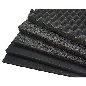 Harmony Audio HCLUC Flight 22" x 13" x 5-3/8" Pick & Pluck Foam Utility Locking Case