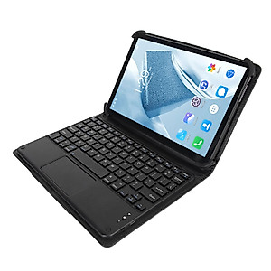 Airshi 2 in 1 Tablet, Octa Core CPU 8GB RAM 256GB ROM 100‑240V Dual Stereo Speakers 10.1 Inch Black 2 in 1 Tablet for Work (US Plug)