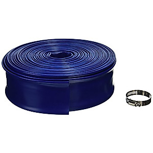 Blue Devil 100-Foot Backwash Hose for Pool with Hose Clamp, 2" W x 100' L