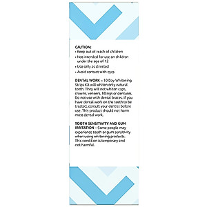 Amazon Brand - Solimo 10 Day Teeth Whitening Strips Kit, 10 Treatments