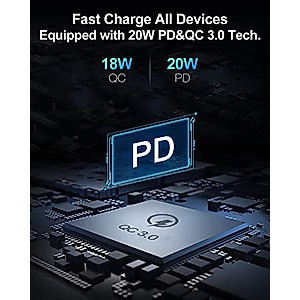 EnergyCell Pilot 5GS Portable Charger,20W PD&QC 3.0 USB-C Fast Charging Power Bank,12000mAh 18W Input Battery Pack Compatible with iPhone 12/X Samsung S20 and More - Navy Blue