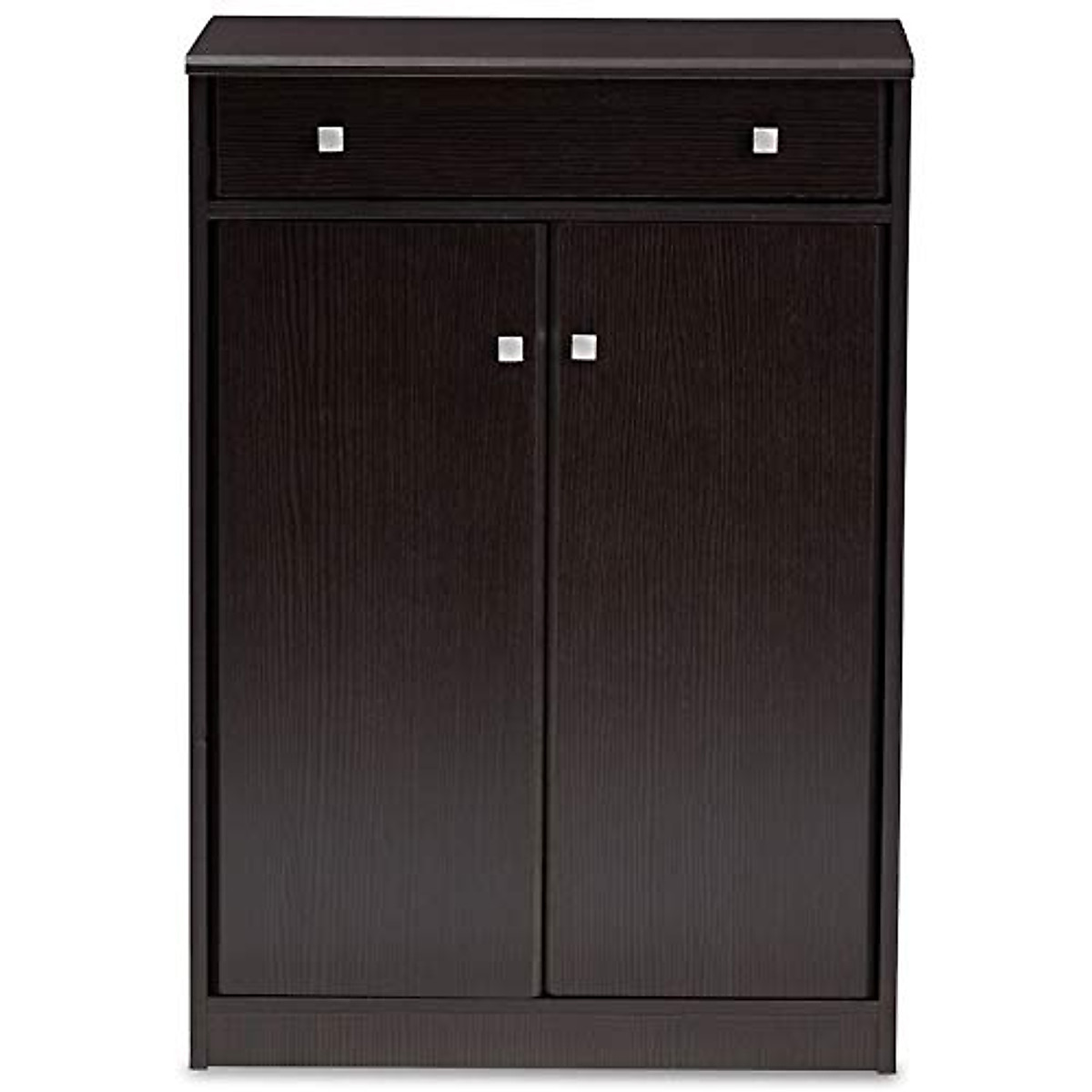 Baxton Studio Dariell Shoe Cabinet in Wenge Brown