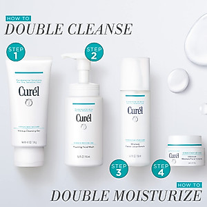 Curel Japanese Skin Care Travel Size Toiletries, for Dry, Sensitive Skin, Travel Size Face Wash, Lotion, & Makeup Remover