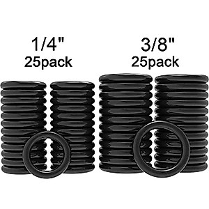 PAGOW 50 Pack O-Rings Power Pressure Washer Replacement for 1/4 inch, 3/8 inch, M22 Quick Connect Coupler (25pcs for 1/4" + 25pcs for 3/8")