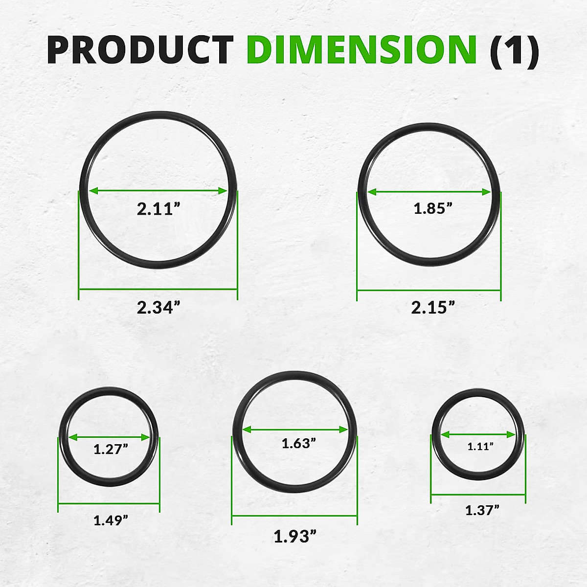 Replace for Wilkins RK1-375R Rubber Parts Repair Kit, Fit for 1" Model 375 375ST 375XL, Including Lubricant
