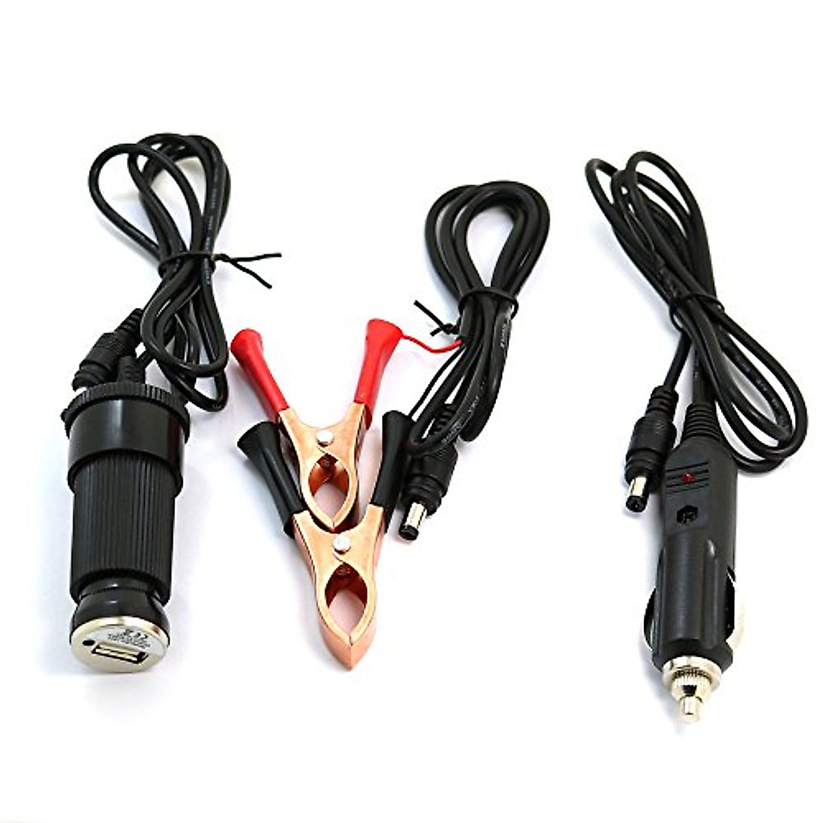 NUZAMAS 12V 8.5W Portable Solar Panel Semi-Flexible with Alligator Clips and USB Output for Car Battery Phone Charging Maintenance Outdoor Camping Fishing Boat RV