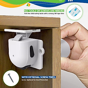 Noymay Magnetic Cabinet Locks for Babies, Baby Proofing for Cabinets and Drawers, Kitchen, 12 Locks, 3 Keys