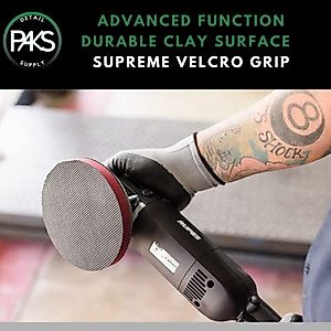 Paks Clay Bar Pad - Medium Grade - DA 6'' Orbital Synthetic Clay Bar Disk - Premium Surface Clay Disk Prep Pad - 1 Piece - Magic Clay Bar Debris Remover - Polisher Pad for Car Detailing