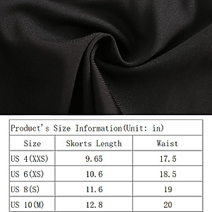 GRANDWISH Girls Sport Skort, Girls Athletic Performance Skort for Golf, Tennis, Running, Black 10