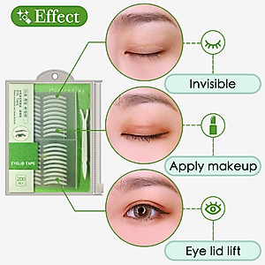 400Pcs Natural invisible Single Side Eyelid Tape Stickers Medical-use Fiber Eyelid Lift Strip, Instant Eye Lift Without Surgery, Perfect for Uneven Mono-Eyelids, Slim