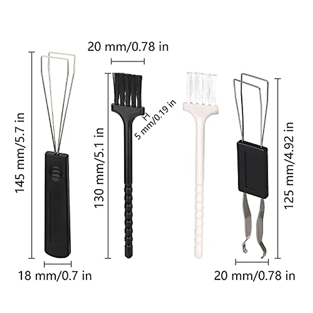 SAVITA 2 Pcs Keycap Puller Mechanical Switch Puller Stainless Steel Keyboard Remover with 2 Pcs Keyboard Brush Must-Have Tool for Mechanical Keyboard Clean, Fixing