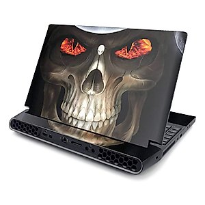MightySkins Skin for Alienware AREA-51M R2 (2020) - Abstract Black | Protective, Durable, and Unique Vinyl Decal wrap Cover | Easy to Apply, Remove, and Change Styles | Made in The USA