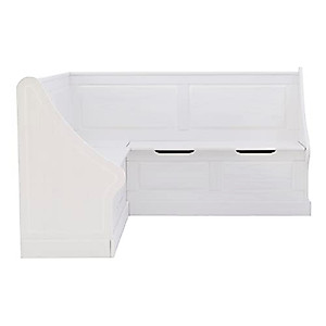 Linon Harris White Corner Breakfast Nook - Nook Only, Table is NOT included!