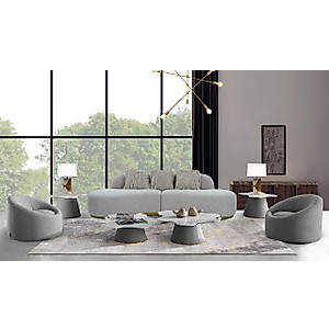 Pasargad Home Simona Sofas, W110.6 xD50.08 xH29, Grey
