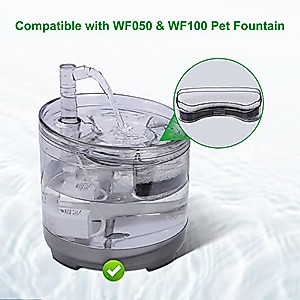 4 Pcs Pet Water Fountain Filters for WF050 & WF100 Cat Fountain, BFLICROY Cat Fountain Filter Replacement, Triple Filtration Cat Water Filter, Cat Filters for Water Fountain