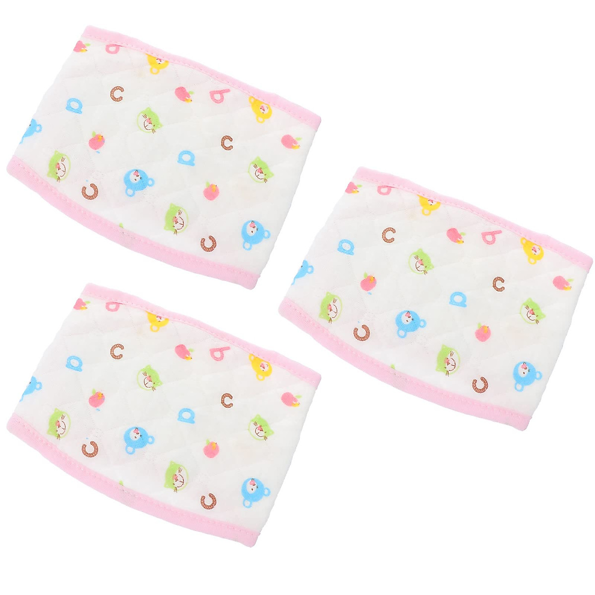 Healifty 3Pcs Baby Umbilical Hernia Belt Baby Belly Button Cord Band Infant Belly Wrap Adjustable Navel Belly Band Pink