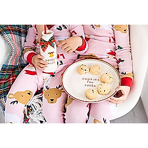 Pearhead Santa Cookie Set, Cookies and Milk Christmas Décor, Cookie Plate Set for Santa, Night Before Christmas Holiday Plate Set, Christmas Decorations