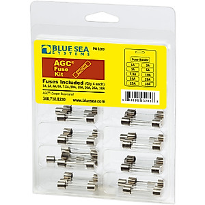 Blue Sea Systems 5289 AGC Fuse KIT 41PC ASST, 40 pack