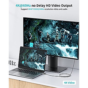 PHIXERO USB C to USB C Cable (100W/20Gbps/1.6Ft), 4K@60Hz Video Output Type-C Cable, 2-in-1 USB-A/C to USB-C Cable, USB C 3.2 Gen 2×2 Cable for MacBook Pro/Air/iPad Pro USB-C Monitor