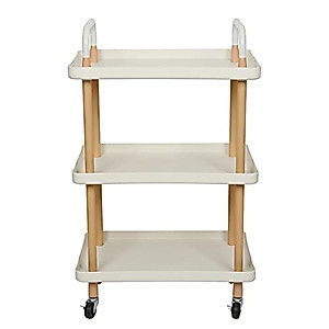 CXDTBH Kitchen 3-Layer Square Cart Simple Multi-Function Simple Installation Trolley Living Room Home Storage (Color : OneColor, Size : 1pcs)