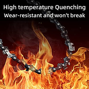 10 Inch Chainsaw Chain S40 3/8" LP Pitch .050" Gauge 40 Drive Links, 10-inch Replacement Chains Compatible with Remington, Greenwork, Sunjoe, Worx, Craftsman Pole Saw-2 Packs