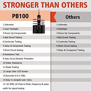 ANCEL PB100 Automotive Power Circuit Tester Probe with ANCEL AD310 Classic Enhanced Universal OBD II Scanner Car Engine Fault Code Reader