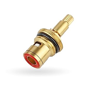 Airuida 52MM Anticlockwise Rotation Cartridge Replacement for Kitchen Faucet Valve 20 Teeth Brass Ceramic Disc Ceramic Stem for Exposed Shower System and Faucet Bathroom Water Control Tap Cartridge