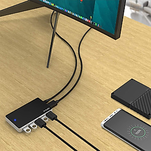 BYEASY Powered USB Hub 3.0, 7-Port USB Splitter with Power Adapter, 3.3 ft Long Cable and BC 1.2 Charging Port for iMac, MacBook Pro/Air, Mac Mini/Pro, PS4, Surface Pro, PC, Laptop, etc