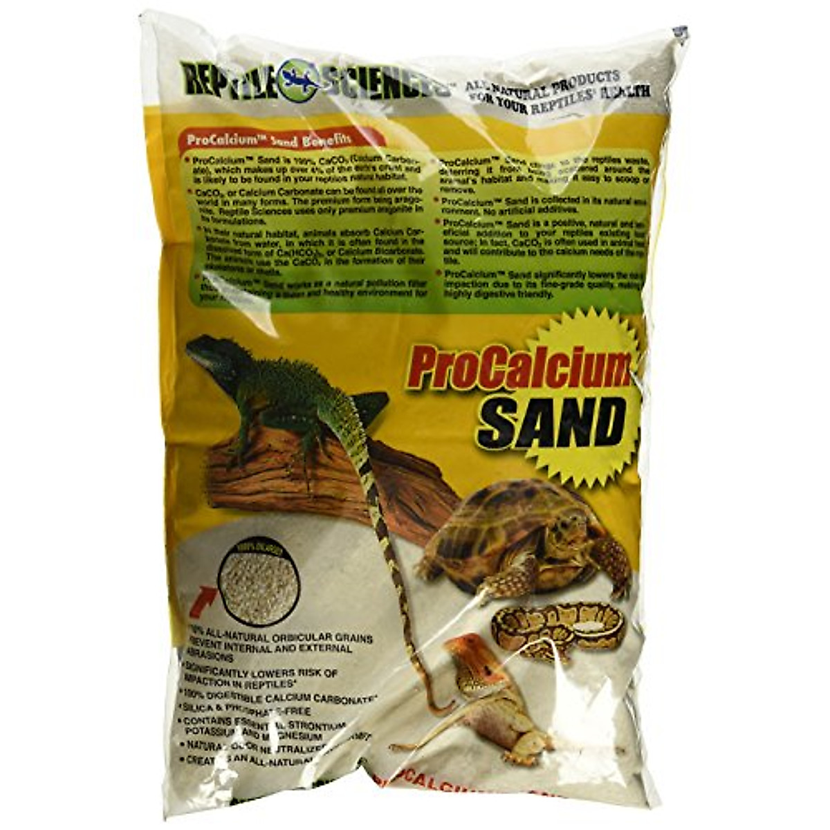 Reptile Sciences Terrarium Sand for Aquarium, 10-Pound, Natural White