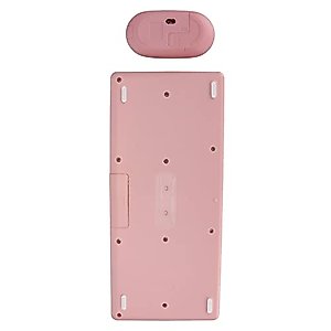 01 02 015 Gaming Keyboard Mouse, Wireless Light Quiet 86 Keys Save Space Keyboard Mouse Combo for Home for PC for Office(Pink Mixed Color)