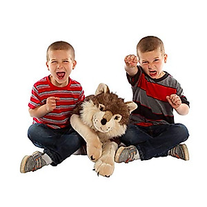 Wild Republic Jumbo Wolf Plush, Giant Stuffed Animal, Plush Toy, Gifts for Kids, 30 Inches
