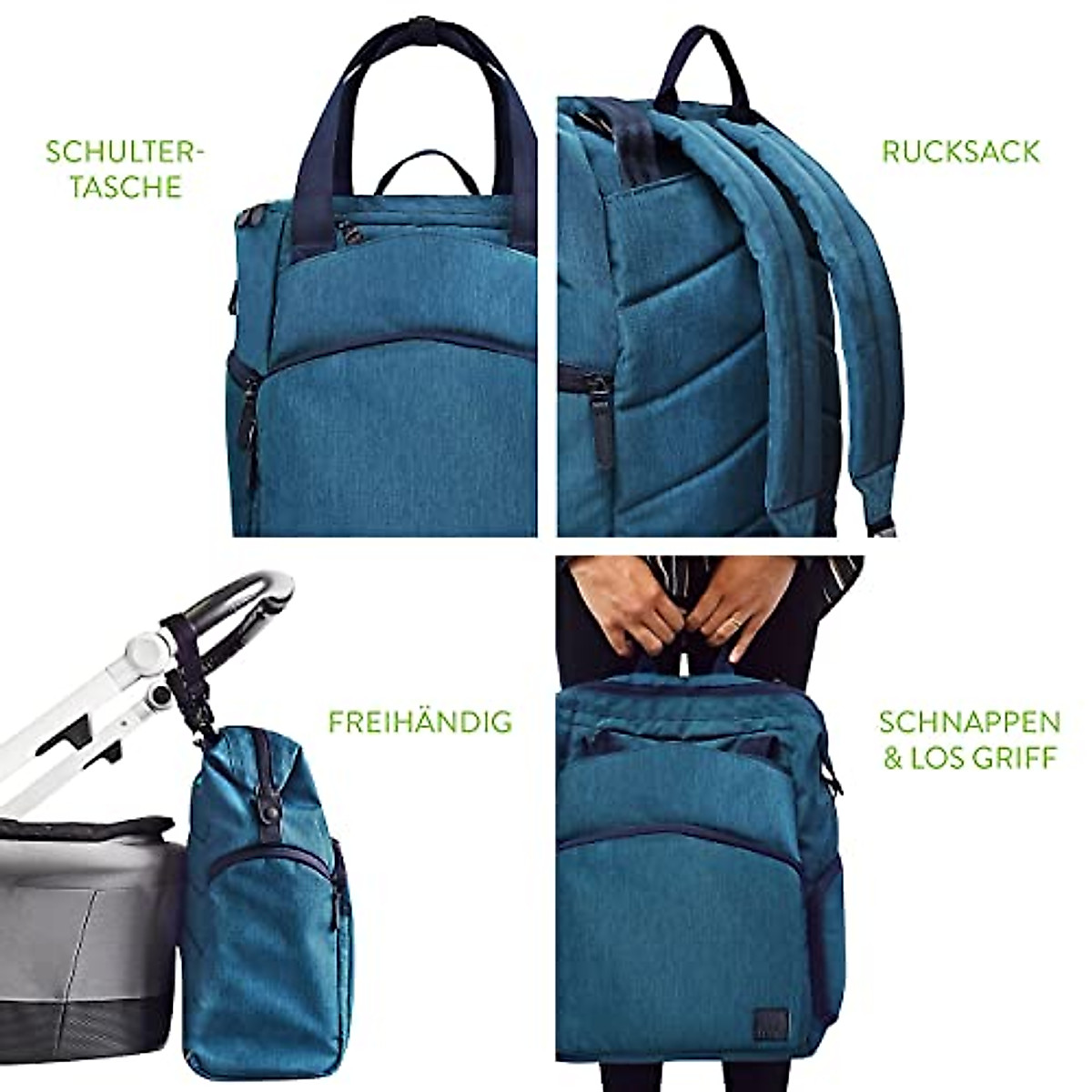 Bambino Mio, Baby & Beyond Diaper Bag, Navy Blue