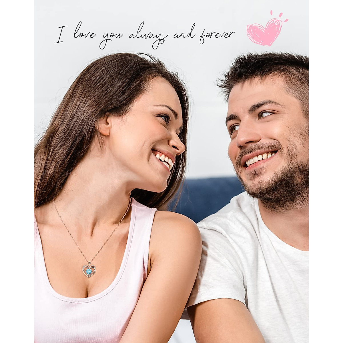 S925 Sterling Silver Necklace for Women, Jewelry for Wife Girlfriend Anniversary, Mom Birthday Christmas Gifts Necklaces, Daughter Heart Love Jewel, Gift for Her, Mar