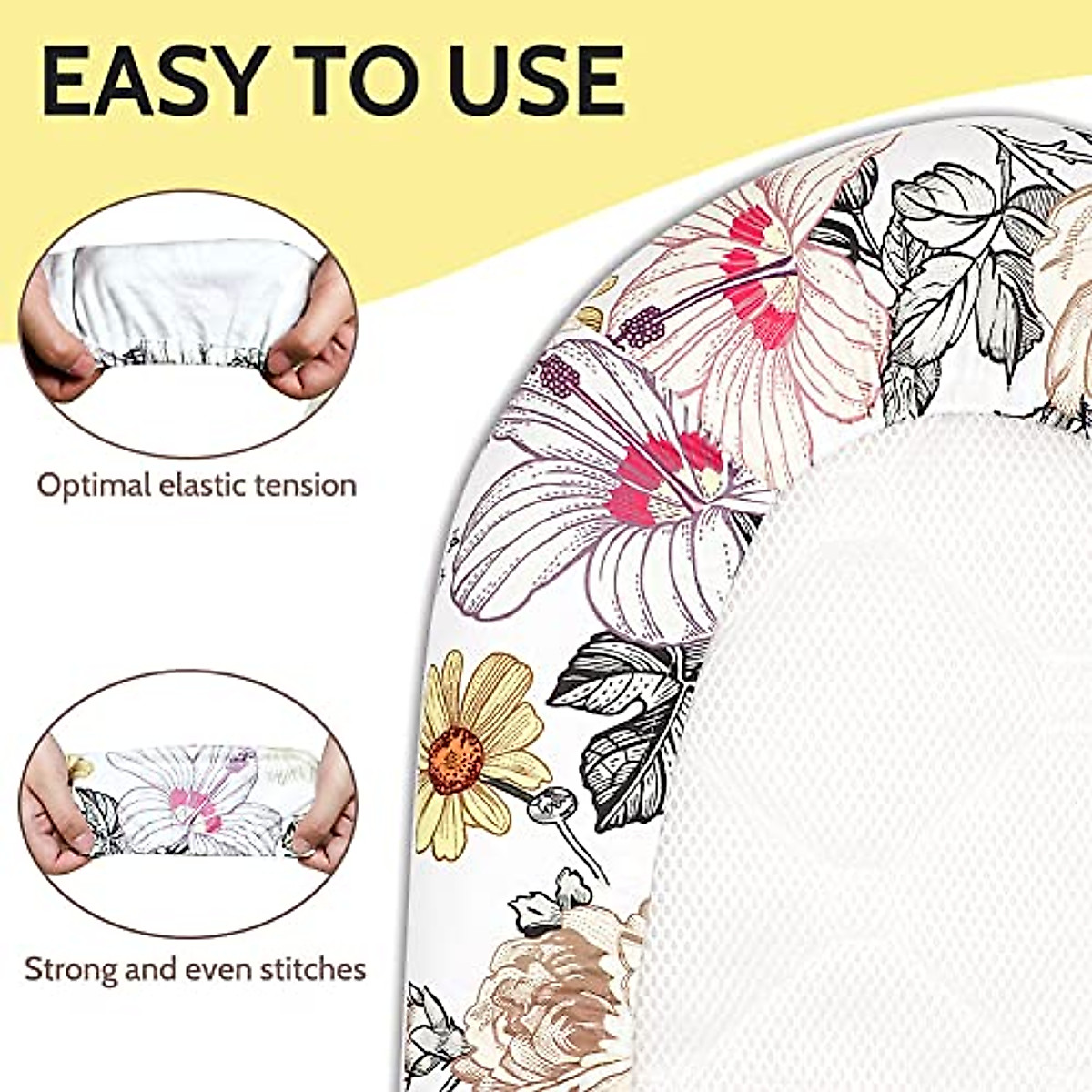 Bassinet Sheet, Jersey Cotton for Baby Boy/Girl, Fitted Sheets Flexible for Most Bassinet Mattress